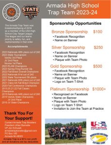 Armada High School Trap Team - Sponsorship